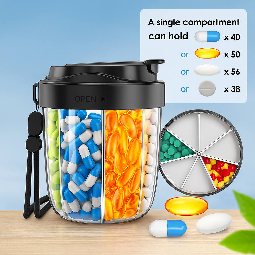 VitaCup BPA-Free 7-Day Large Slots Capacity Premium Comfort Pill Organ